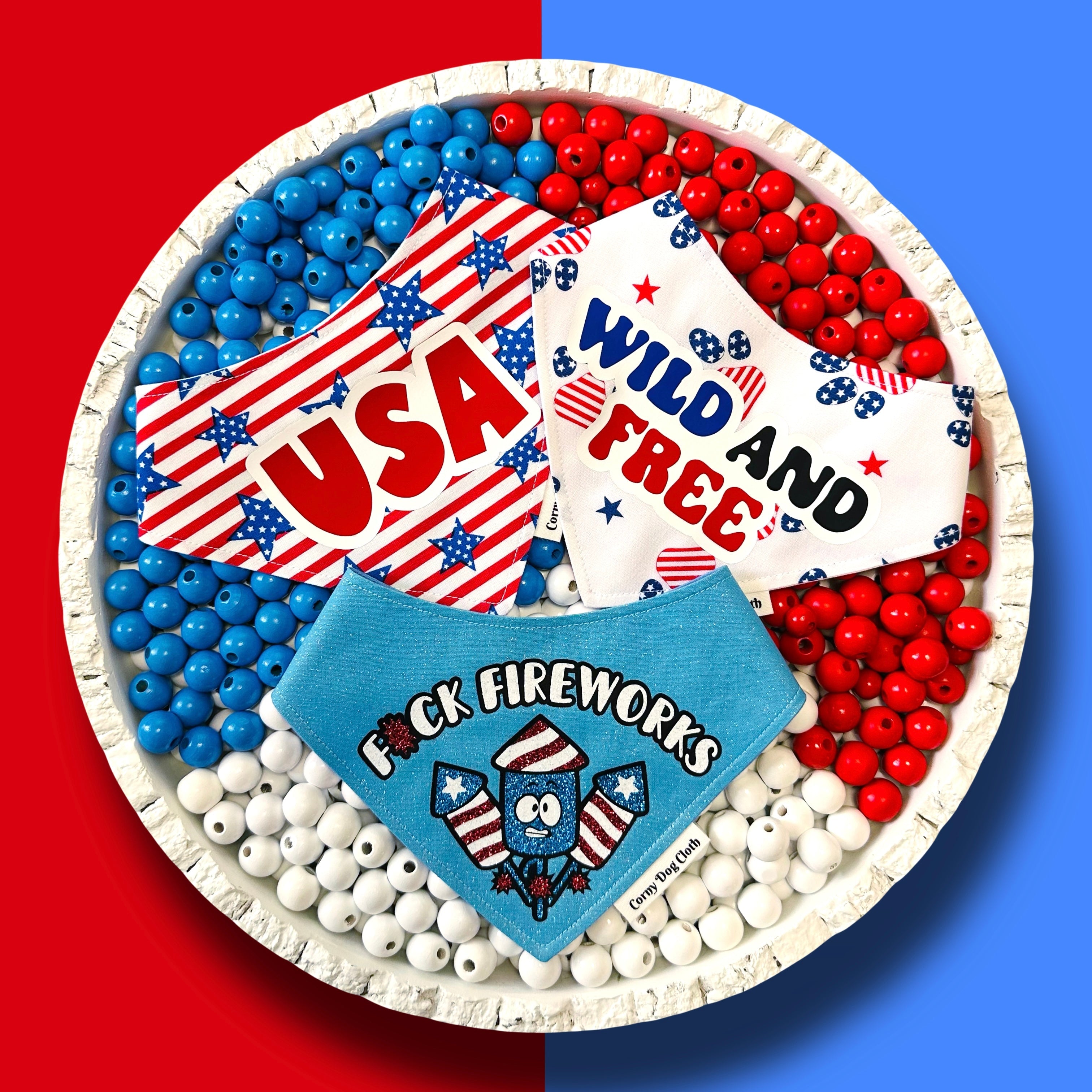 4th of July – Corny Dog Cloth